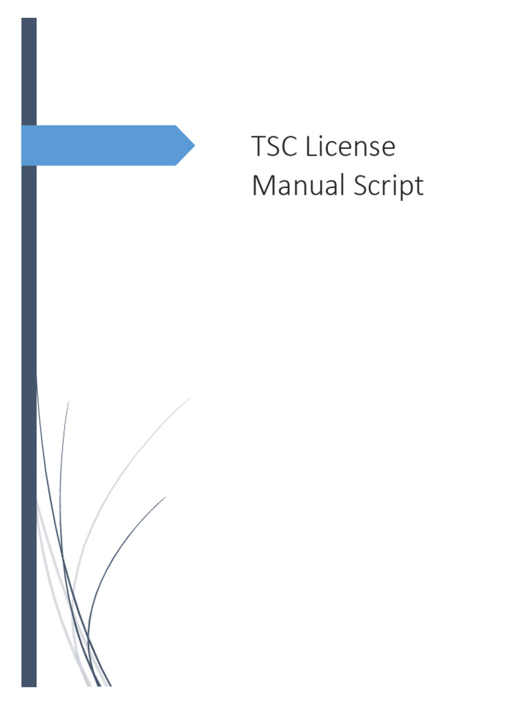 TSC License User Guide | PDF | Password | Button (Computing)