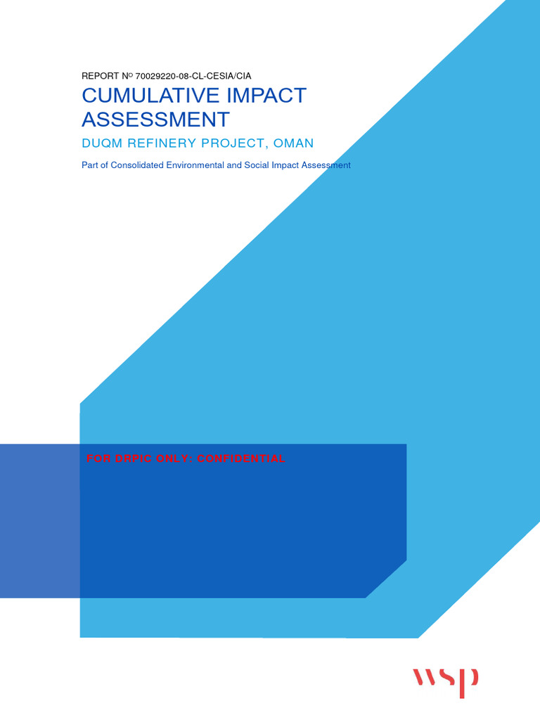 Duqm Refinery Project Cumulative Impact Assessment | PDF ...