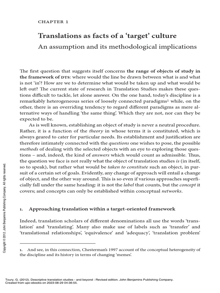 Descriptive Translation Studies - and Beyond Revis... - (PG 18 - 368 ...