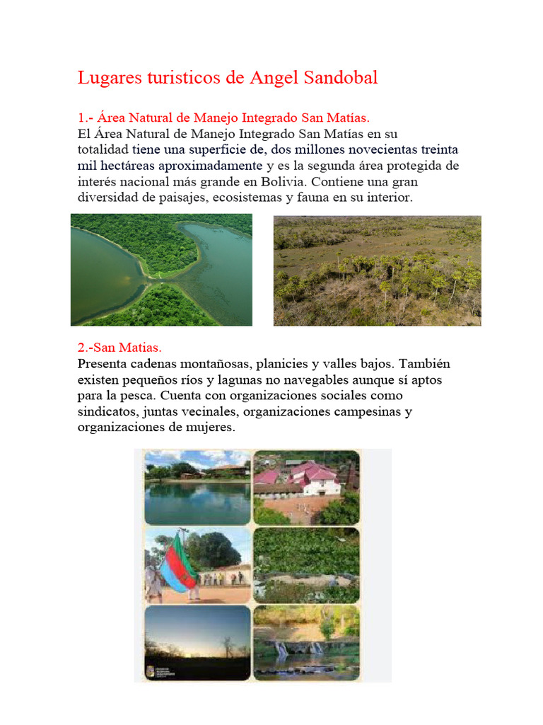Lugares Turisticos de Angel Sandobal-1 | PDF