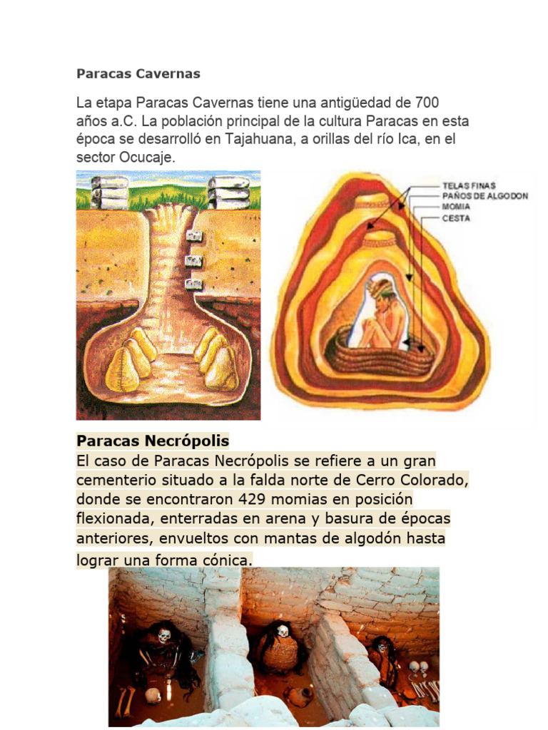 Paracas Cavernas Tarea Historia | PDF