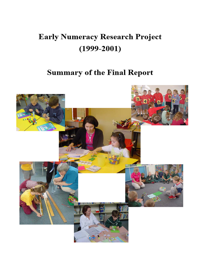 Early Numeracy Research Project - Report1999-2001 | PDF | Teachers ...