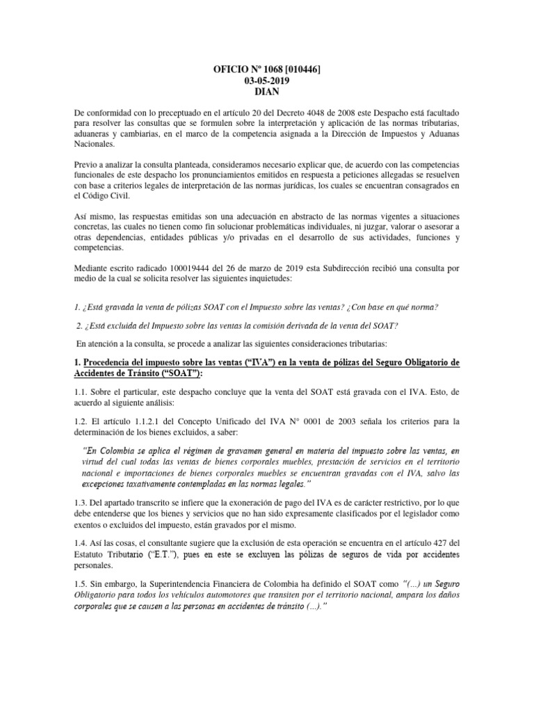 SOAT | PDF | Seguro de vehículo | Póliza de seguros