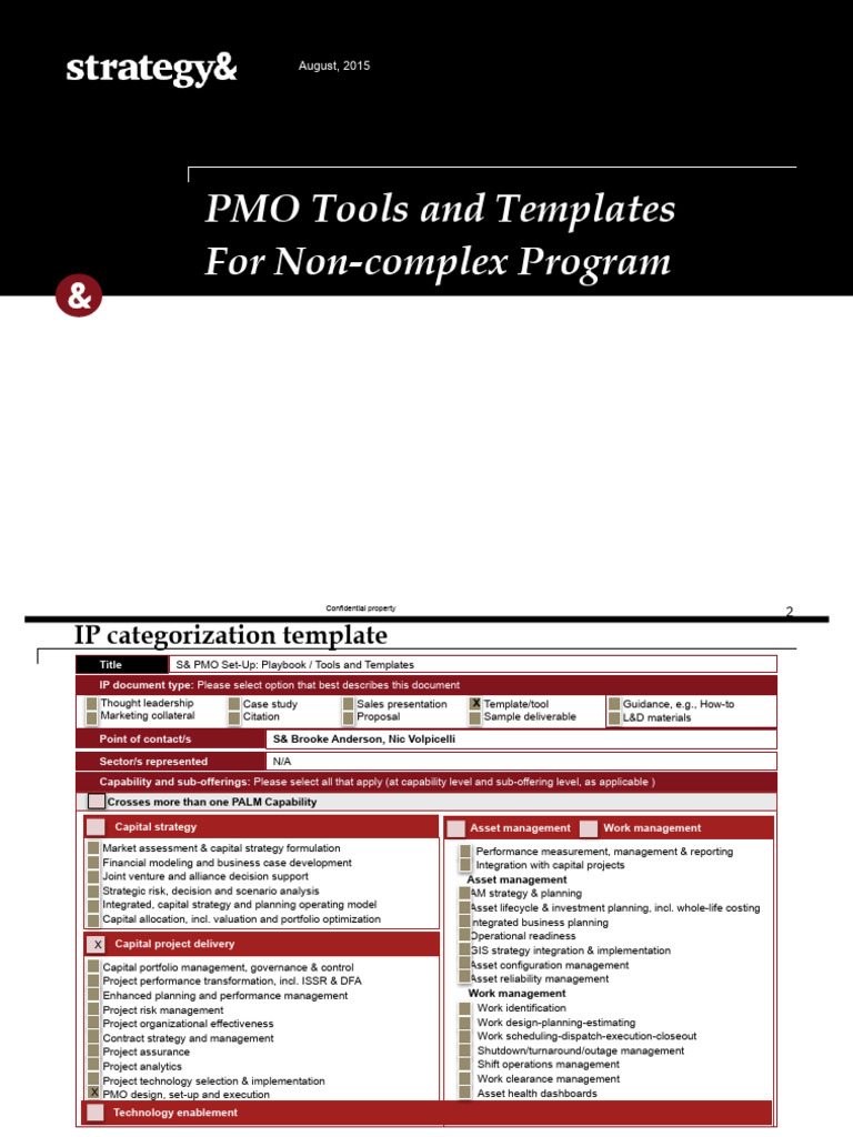 PMO Set-Up Playbook, Tools and Templates | PDF | Governance | Risk