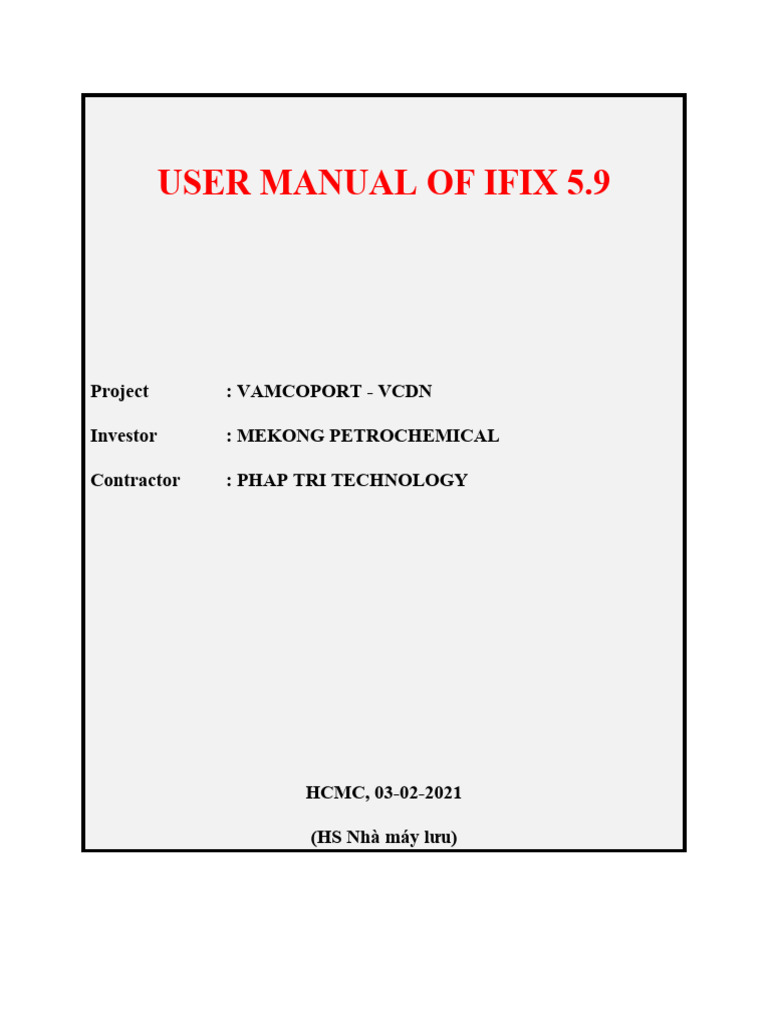 User Manual of Ifix Software 5.9.REV01 | PDF