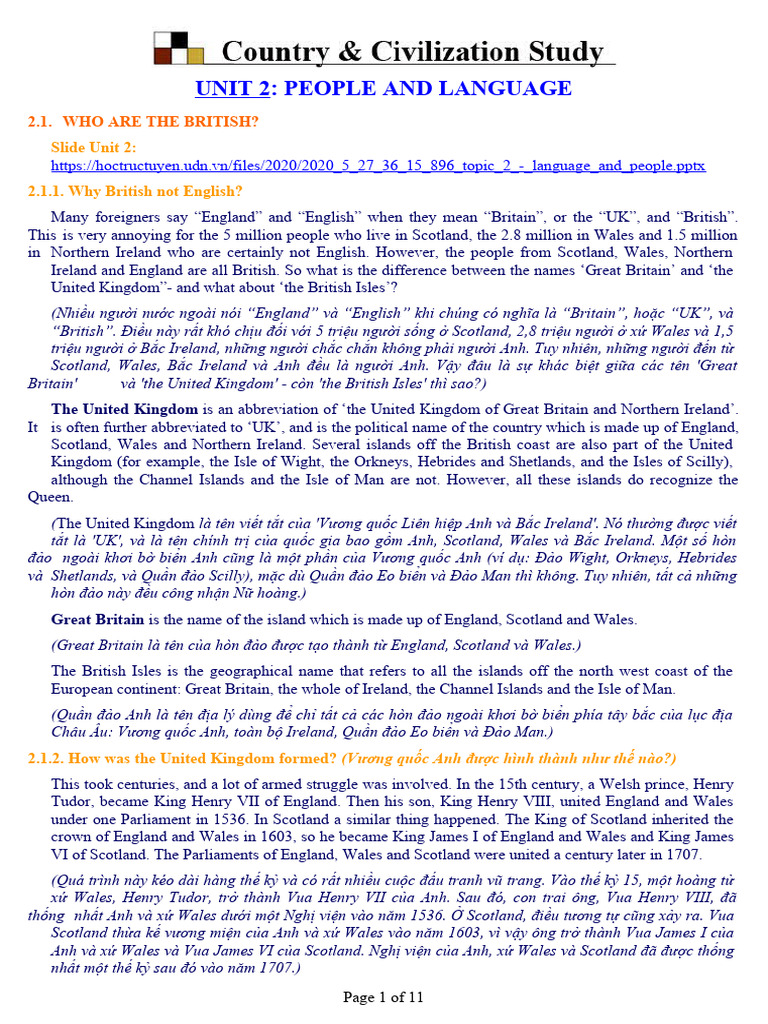 02 U2 - People and Language (OK4) | PDF