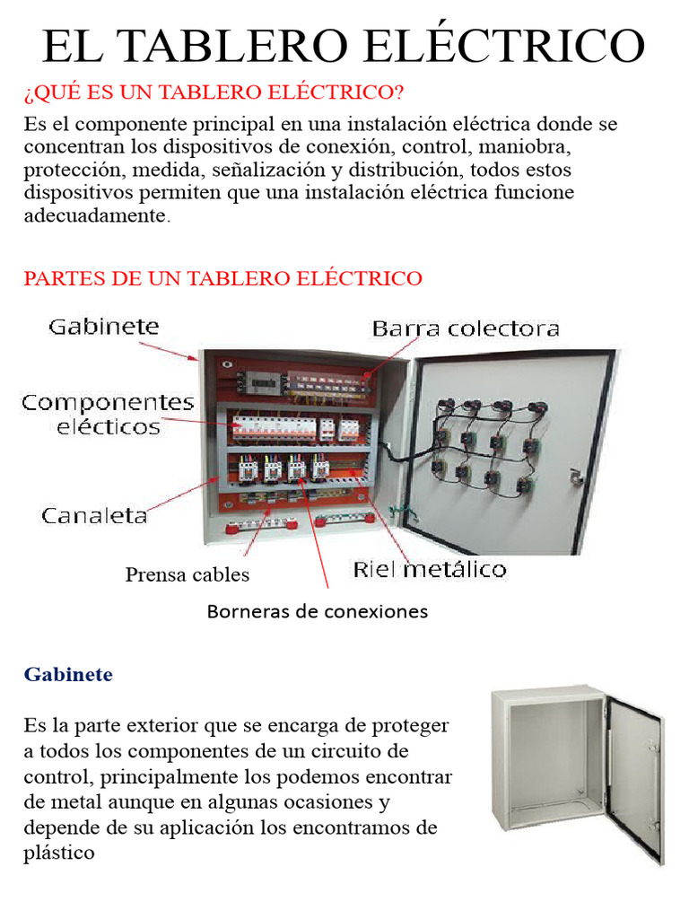 El tablero eléctrico | PDF | Ingenieria Eléctrica | Electricidad
