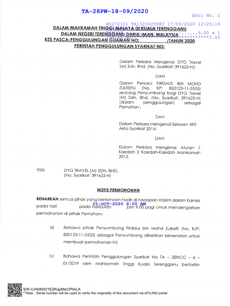 01 Notis Permohonan +@002 | PDF