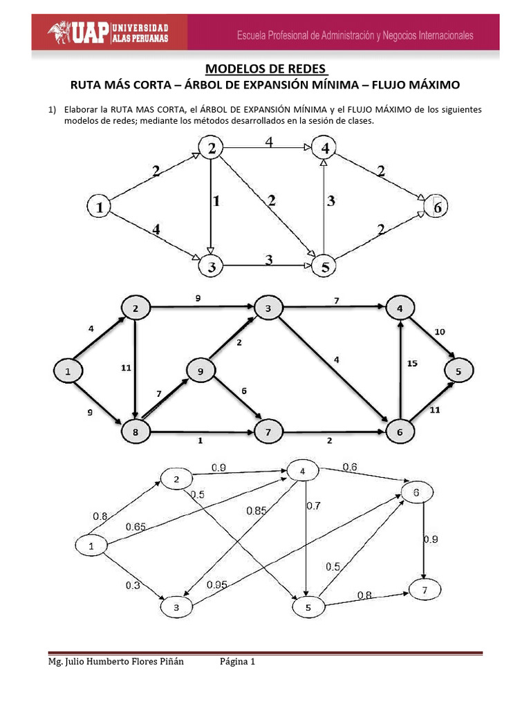 Modelos de Redes: Rutas y Flujos | PDF