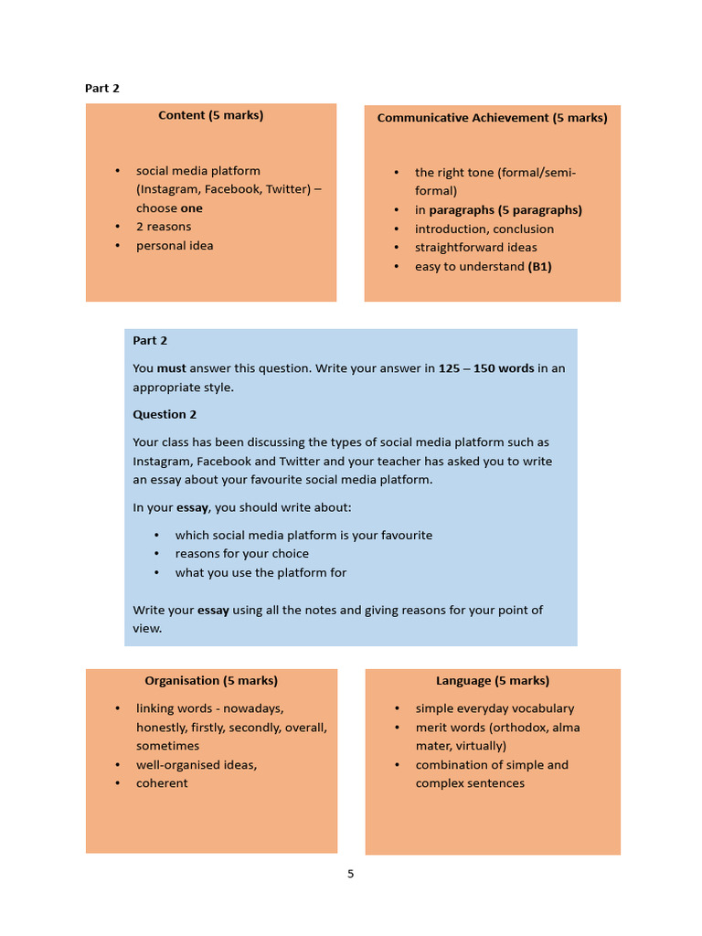 Writing - Part 2 (Guided Writing) | PDF | Social Media | Popular Culture & Media Studies