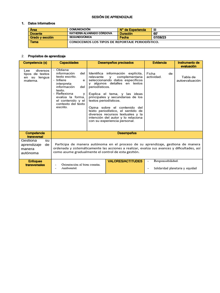 Conocemos Los Tipos de Reportaje Periodístico. | PDF