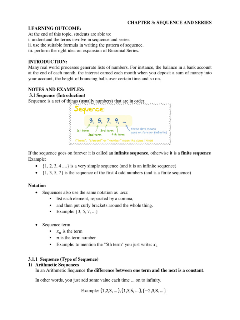 Chapter 3 | PDF | Sequence | Infinity