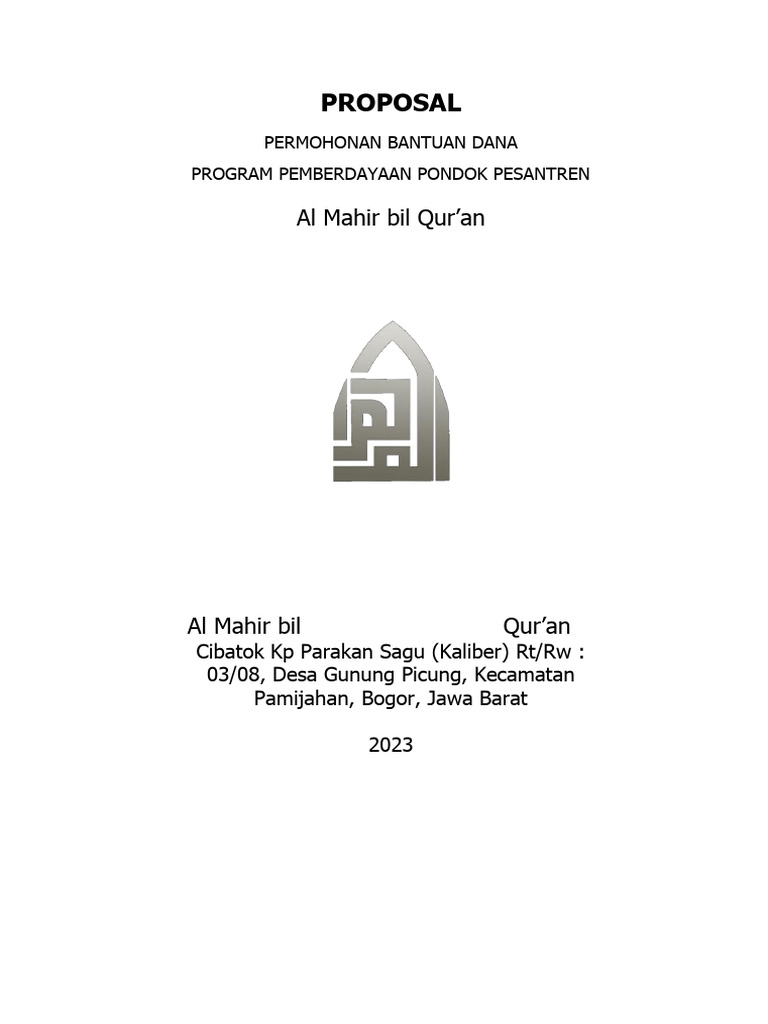 Proposal Pesantren New | PDF