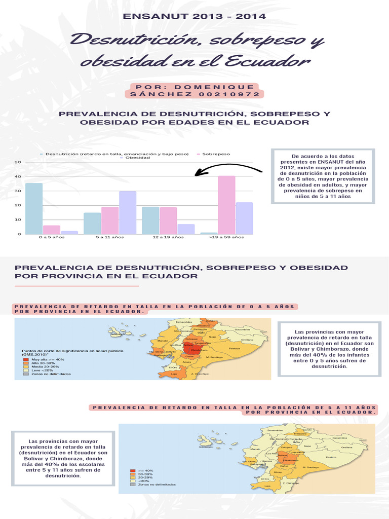 Desnutrición Sobrepeso Y Obesidad En El Ecuador Pdf Obesidad Ecuador