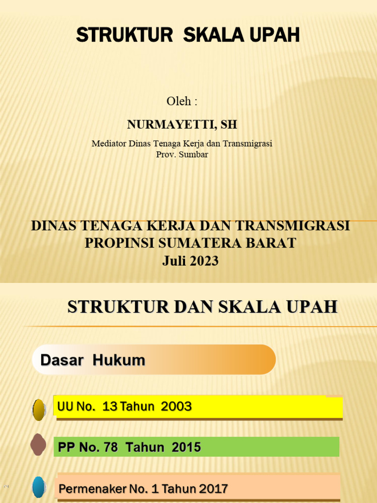 Ajar Skala Upah Solok 2023 | PDF