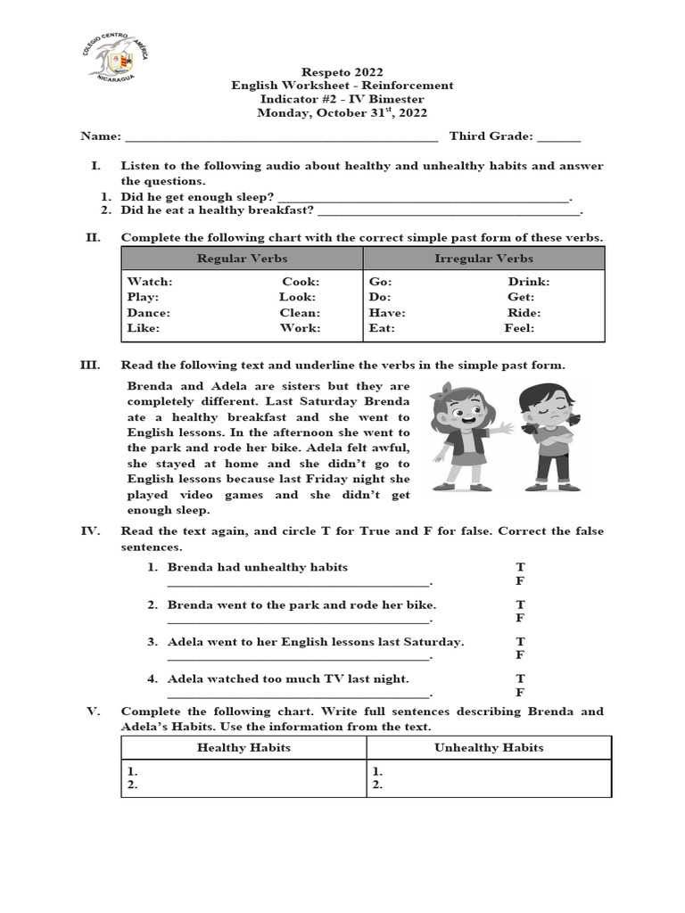 English Worksheet - Reinforcement Indicator #2 IVB | PDF | Linguistics ...