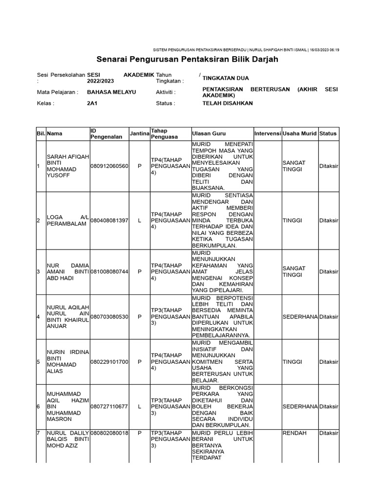 SPPB PBD BM 2a1 | PDF