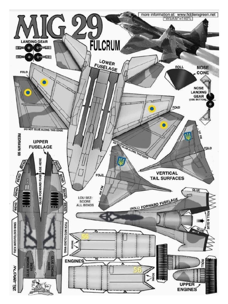 Mig 29 Papercraft | PDF