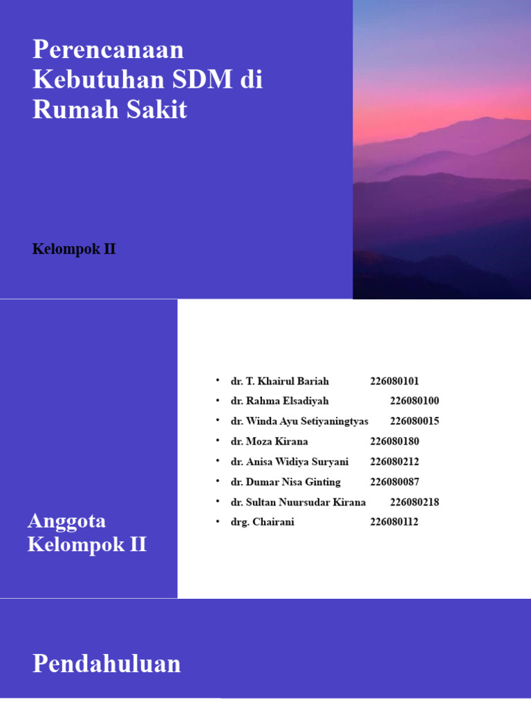 Perencanaan Kebutuhan SDM Di Rumah Sakit | PDF