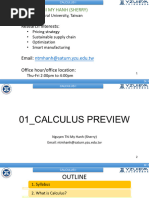 Calculus 1 Topic List | PDF | Derivative | Function (Mathematics)