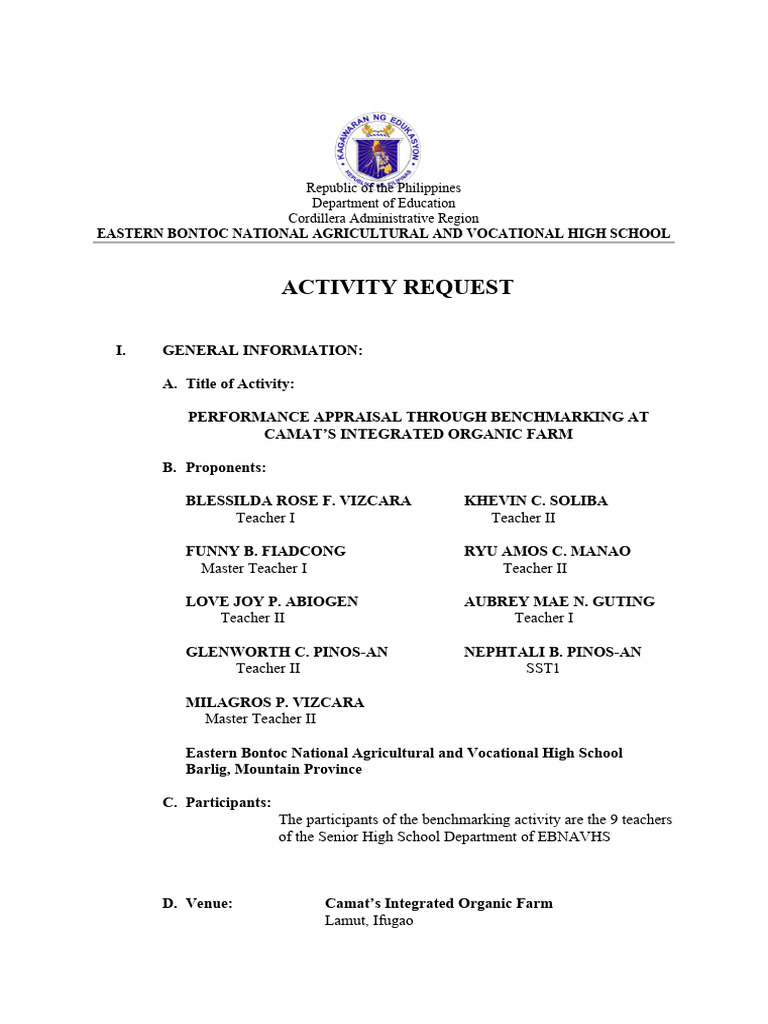 Activity Request Benchmarking | PDF