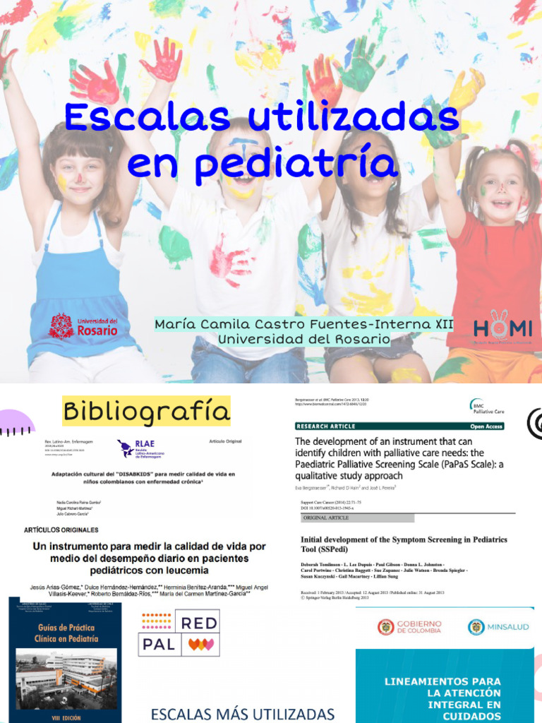 Escalas Utilizadas en Pediatría | PDF | Condicion cronica | Toma de ...