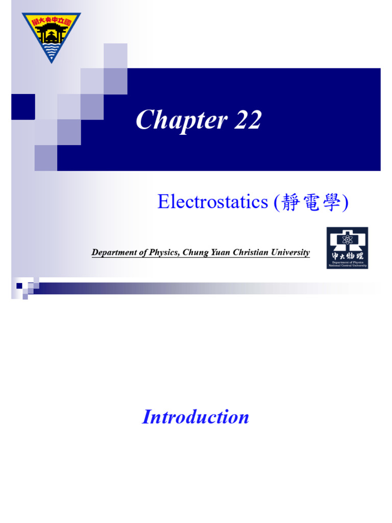 General Physics CH 22 | PDF | Electric Charge | Electrostatics