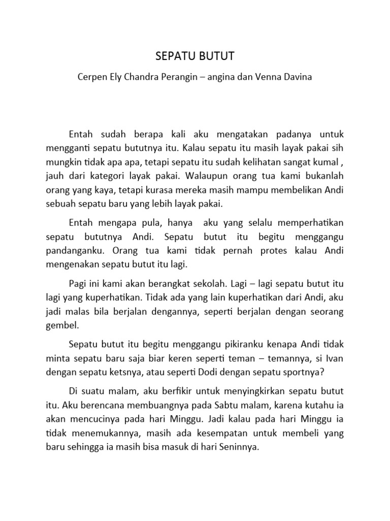Sepatu Butut dan Pelajaran Hidup | PDF