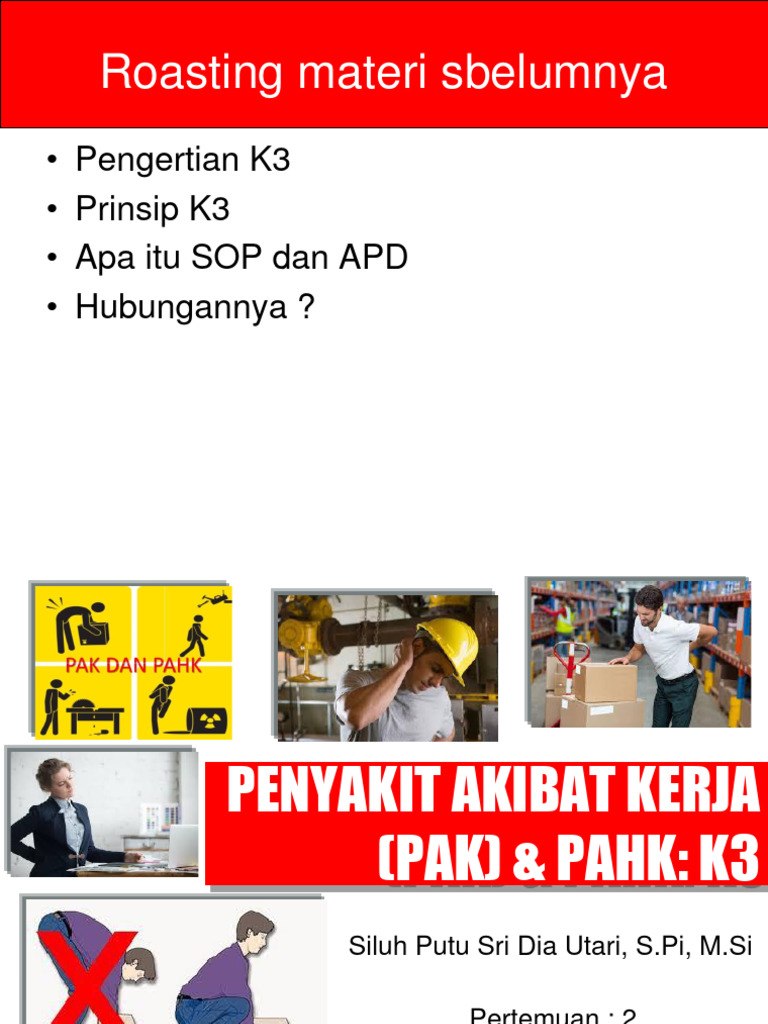 Roasting Materi Sbelumnya: - Pengertian K3 - Prinsip K3 - Apa Itu SOP Dan APD - Hubungannya ? | PDF