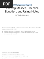 Quantitative Aspects of Chemical Change T2 | PDF | Stoichiometry | Mole ...