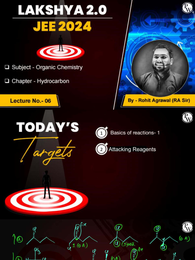 Hydrocarbon 06 - Class Notes - Lakshya JEE 2.0 2024 | PDF
