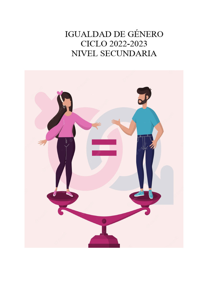 Cuaderno Igualdad de Genero Secundaria 22-23 | PDF | Infección transmitida sexualmente | Género