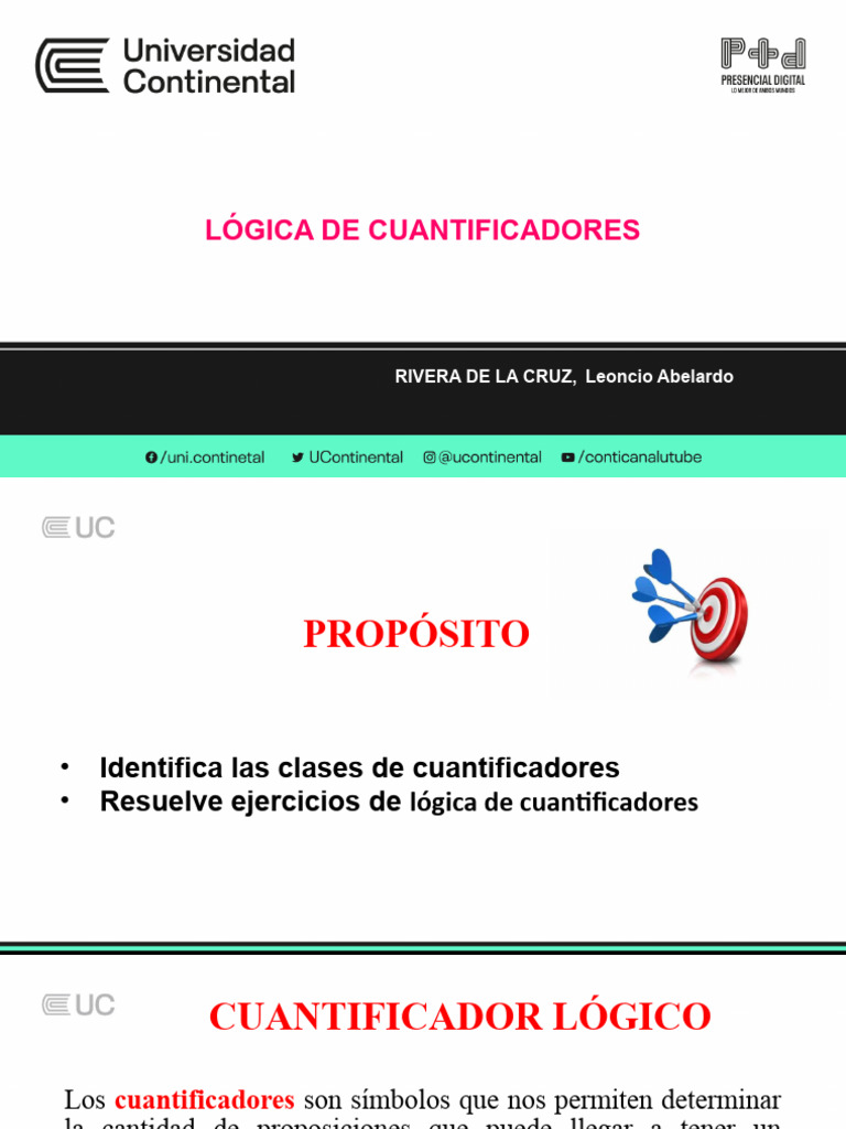 Lógica de Cuantificadores Exp | PDF | Proposición | Lógica