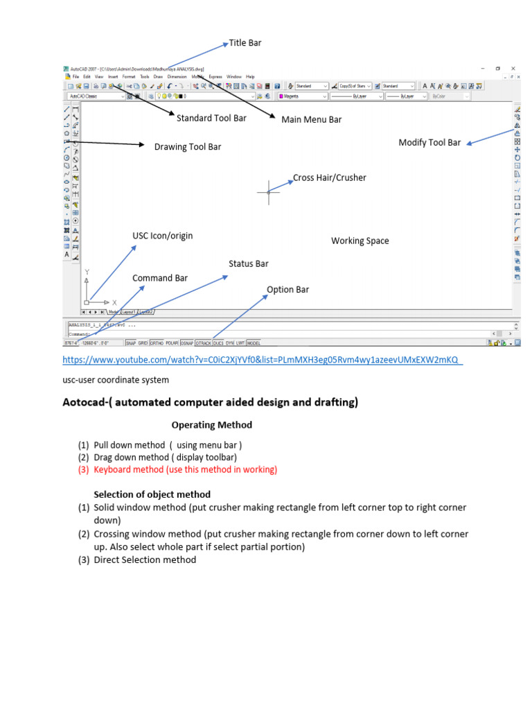 Auto Cad Basic | Download Free PDF | Window (Computing) | Computer Keyboard