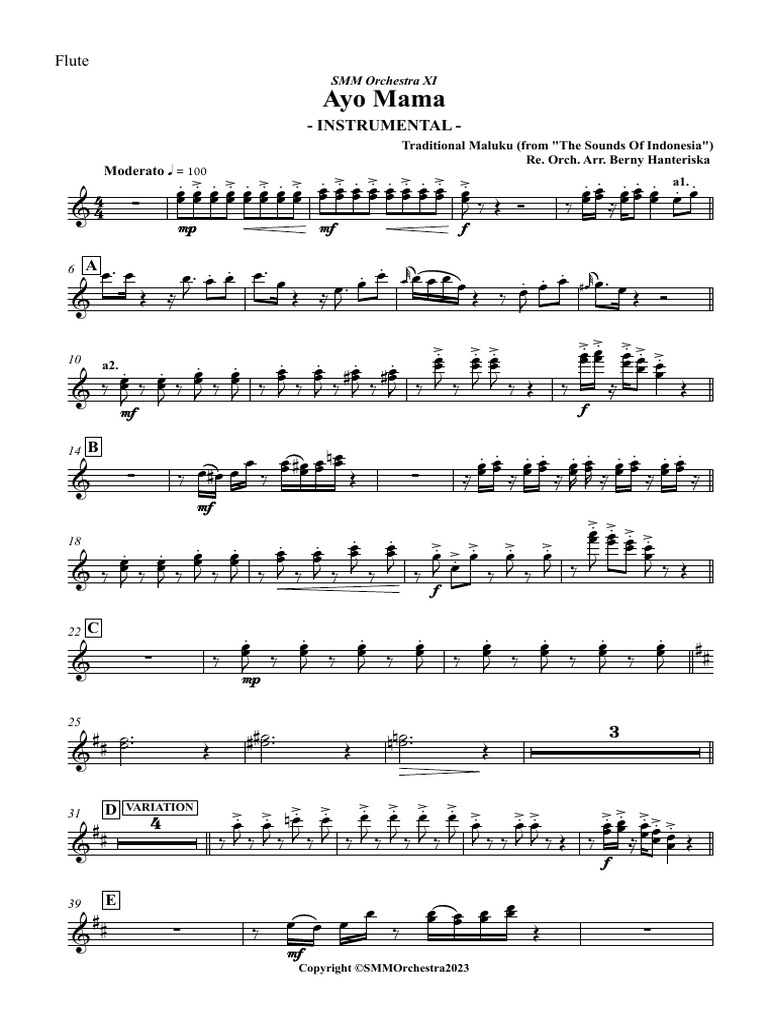 Ayo Mama (Instrumental-LV) - Parts | PDF