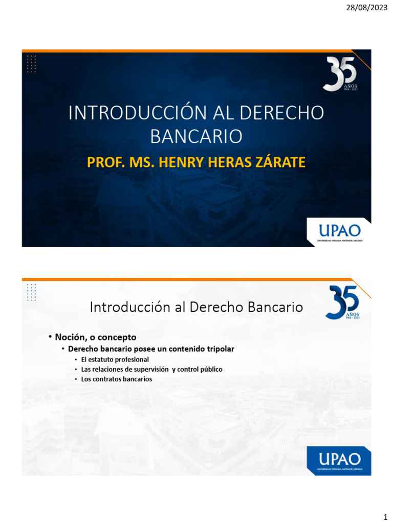 Introducci N Al Derecho Bancario | PDF | Bancos | Estado (política)