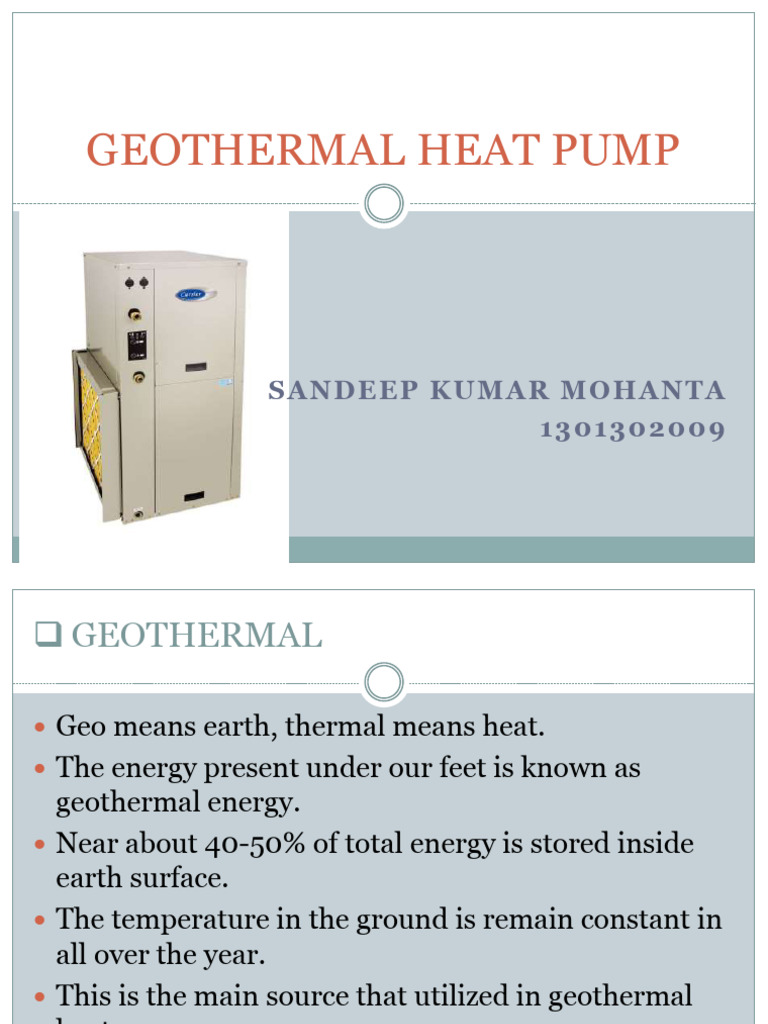 Geothermal Heat Pump | PDF | Heat Pump | Energy Conversion
