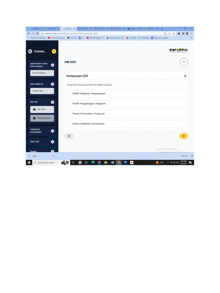 Pmo Hari 1 Alf | PDF