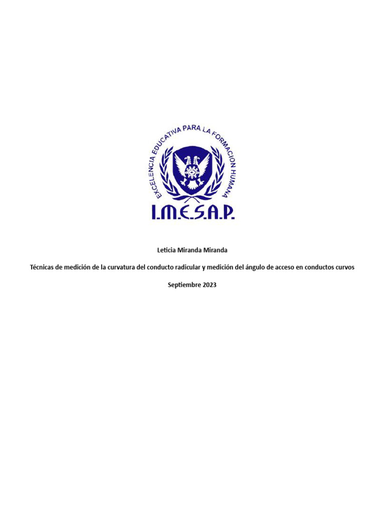 Técnicas de Medición de La Curvatura Del Conducto Radicular y Medición ...