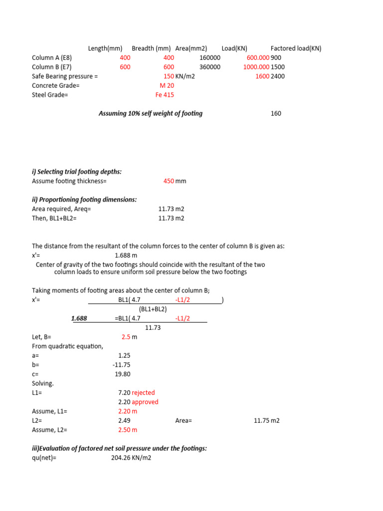 Strap Beam Design | PDF | Bending | Beam (Structure)