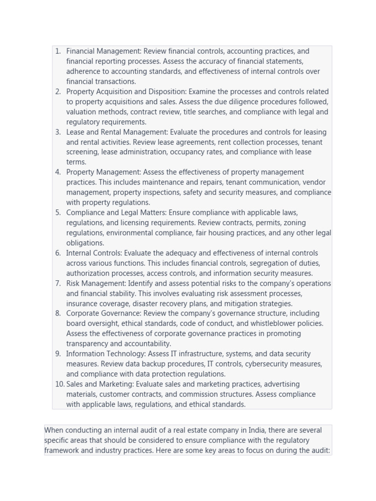 RE Internal Audit | PDF | Internal Control | Audit