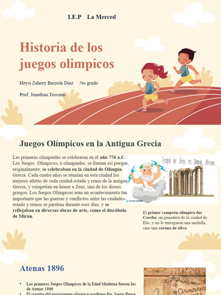 Historia de los Juegos Olímpicos | PDF | Juegos olímpicos | Deporte del ...