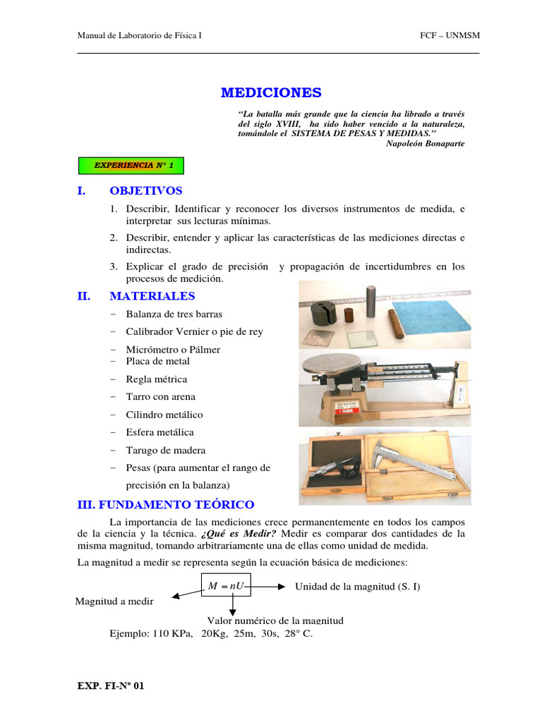 Guía de Mediciones en Laboratorio de Física | PDF | Medición | Metrología