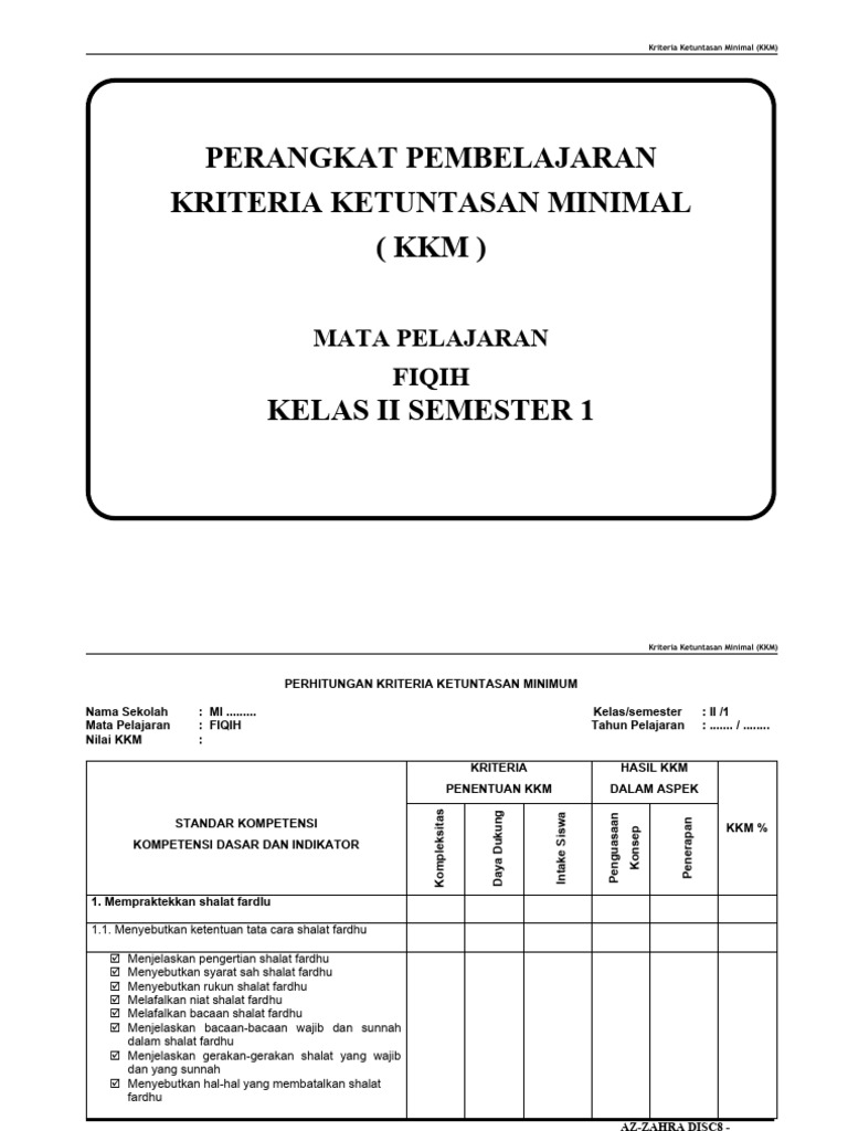 KKM Fikih KLS 2 | PDF