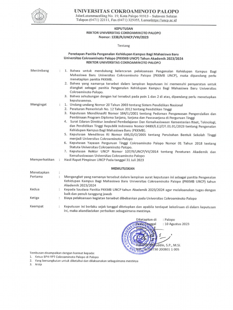 SK Panitia PKKMB 2023 FIX | PDF