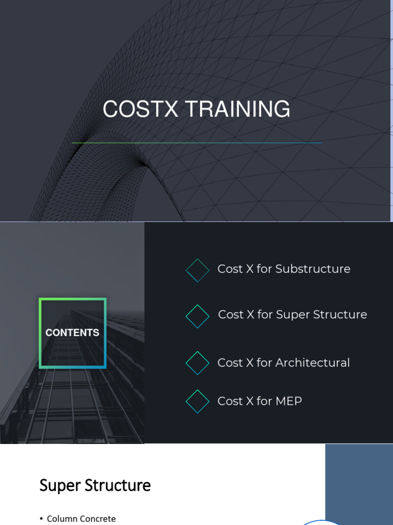 CostX Training for Construction | PDF | Concrete | Length