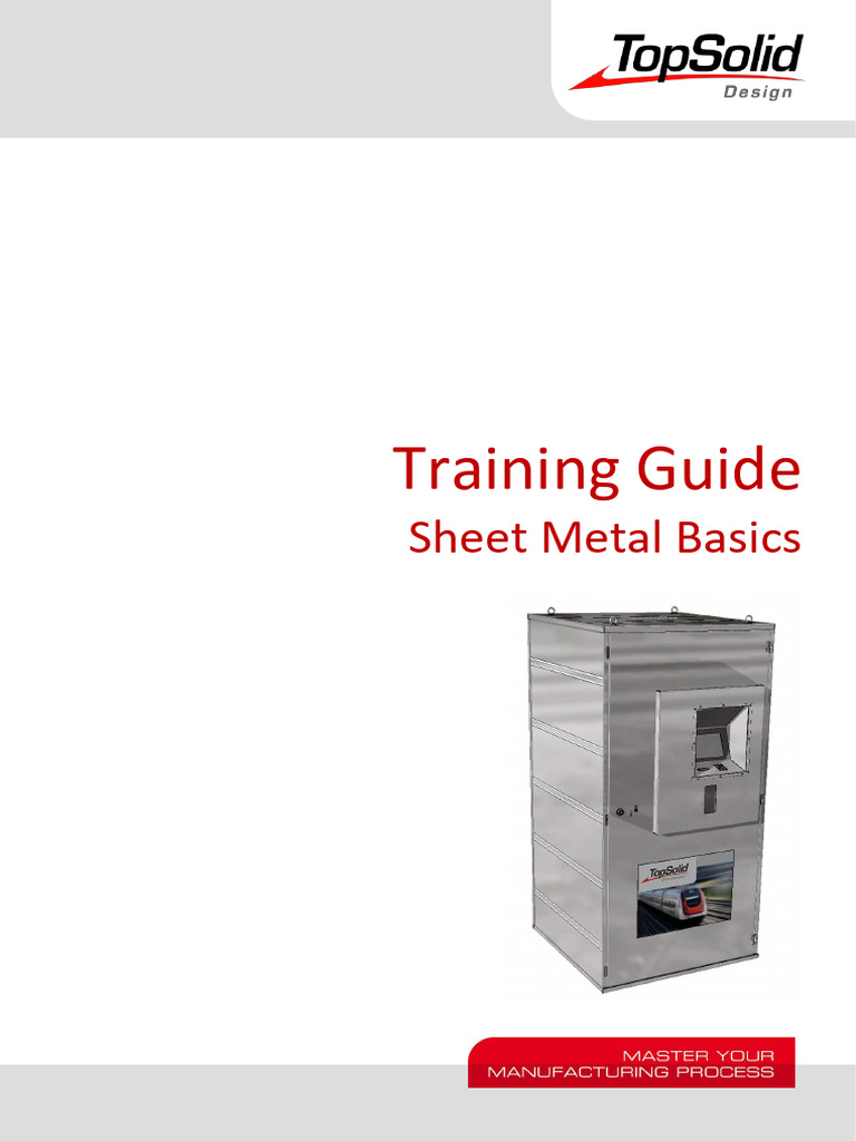 TopSolid TG Design Sheet Metal Basics v7 12 Us | PDF | Sheet Metal | Icon (Computing)