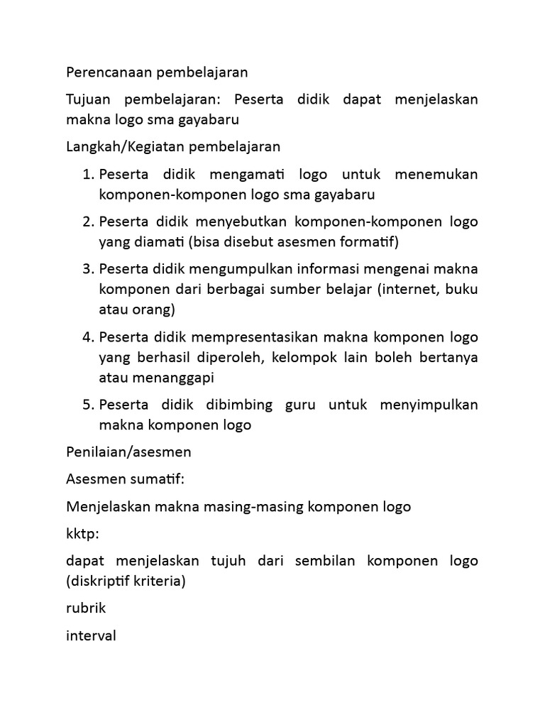 Contoh RPP Ikm | PDF