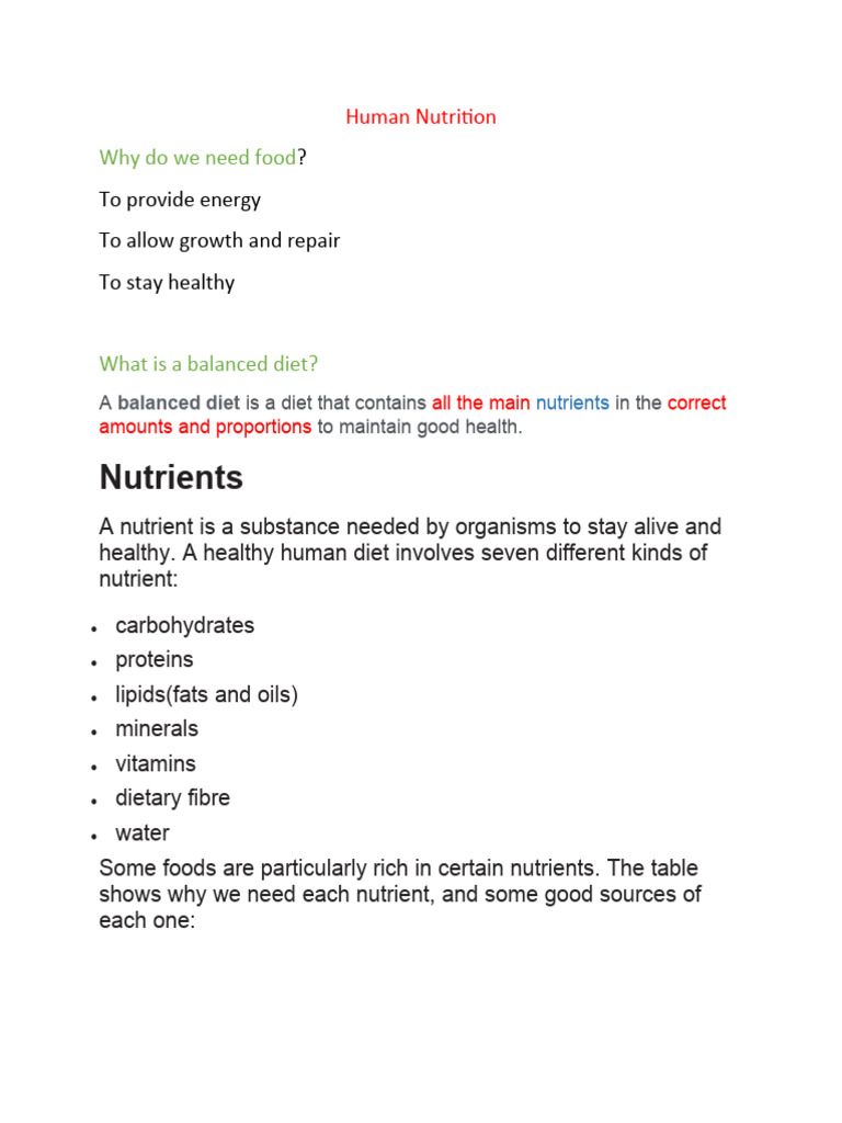 Human Nutrition | PDF | Digestion | Small Intestine
