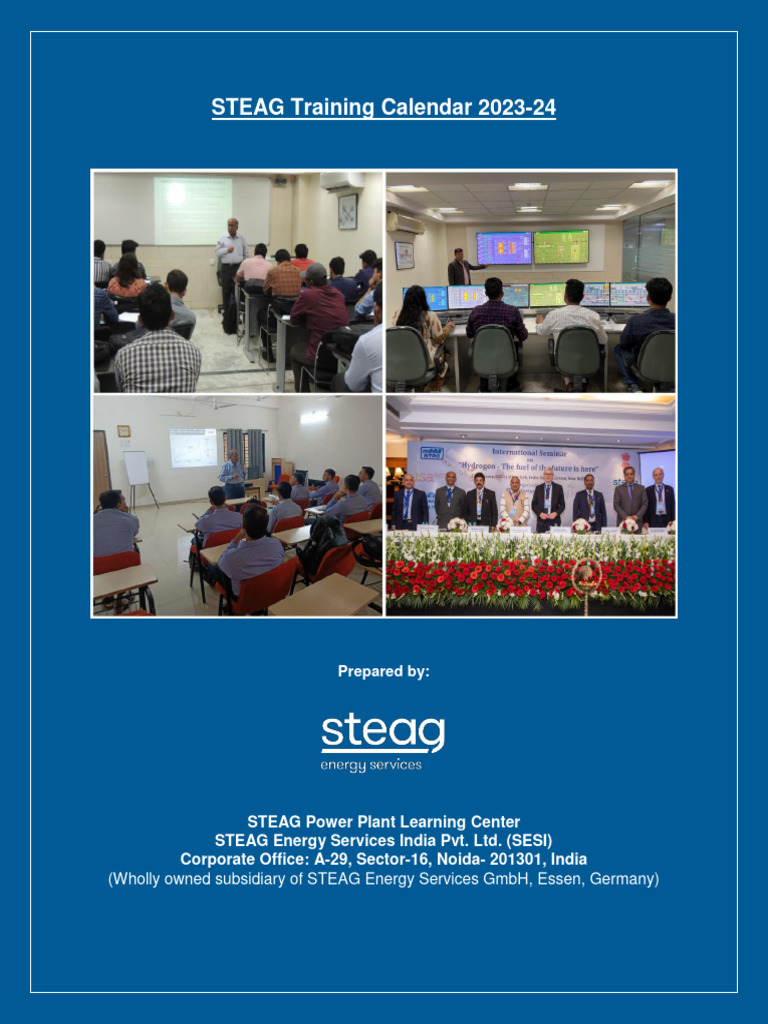 Training Calendar 2023-24 | PDF | Boiler | Power Station